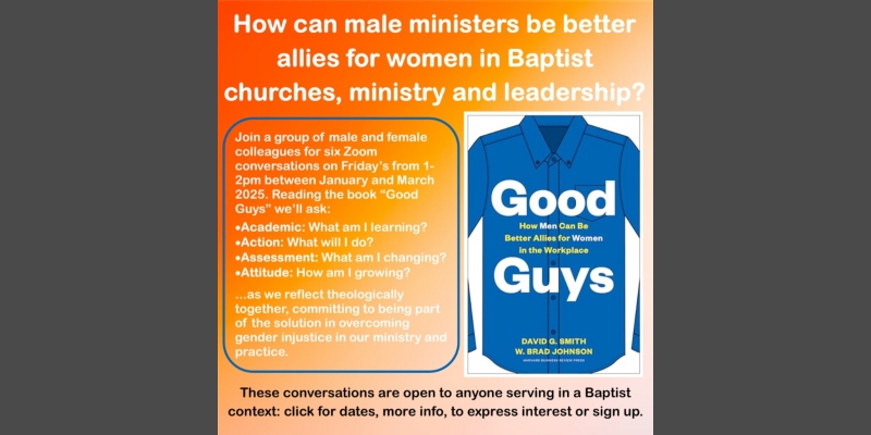 The Baptist Union of Great Britain : 'Male allies' initiative to launch